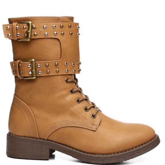 Liliana | Shoes | Double Strap Combat Boot | Poshmark